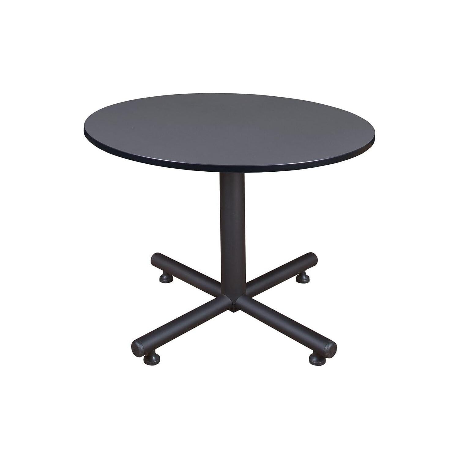 HomeStock Seaside Style 48" Round Breakroom Table- Grey Adjustable and ...