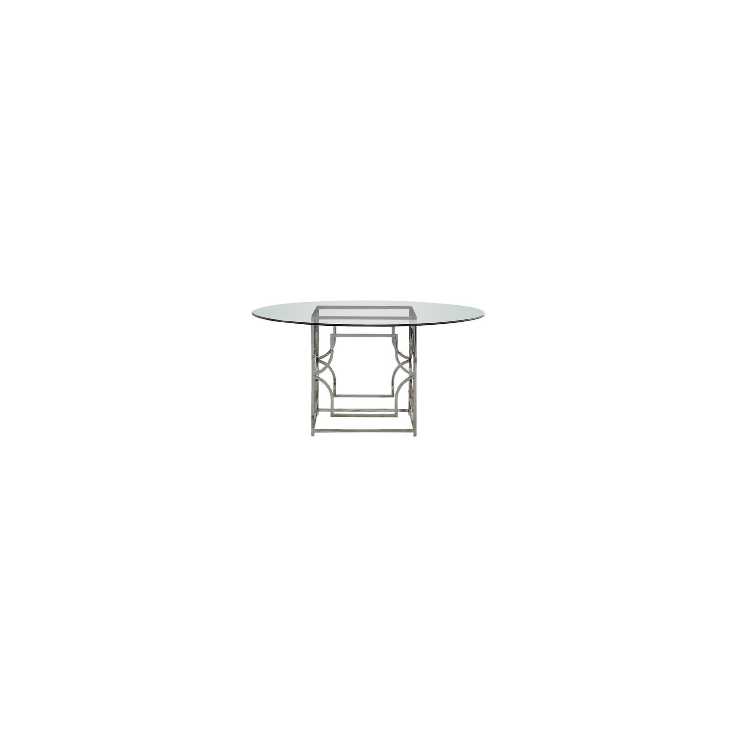 HomeStock Seaside Style Furniture Round Dining Table, Silver ...