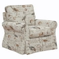HomeStock Slipcovered Swivel Rocking Chair , Bird Script - Walmart.com