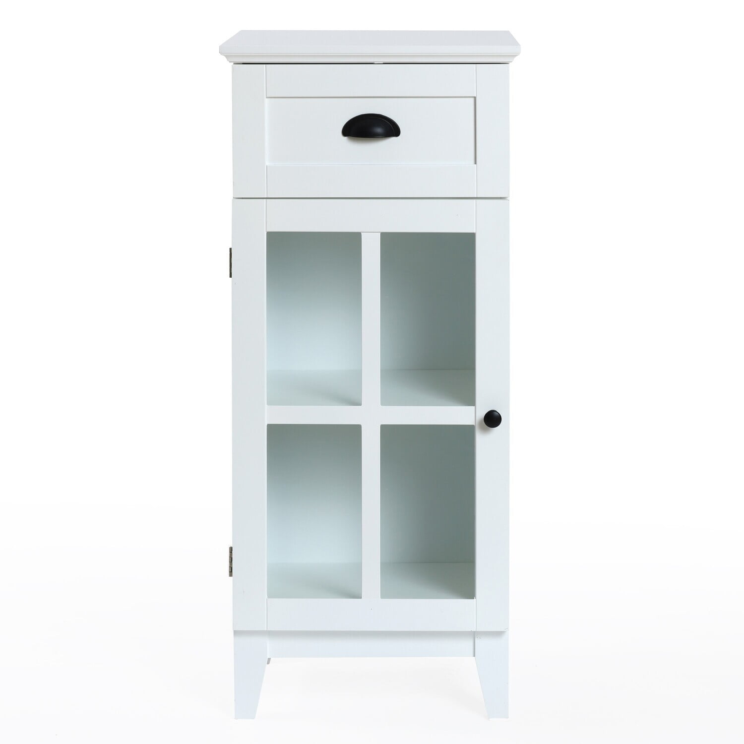 HomeStock Sophisticated Simplicity White Mdf Wood Slim Bathroom Storage ...