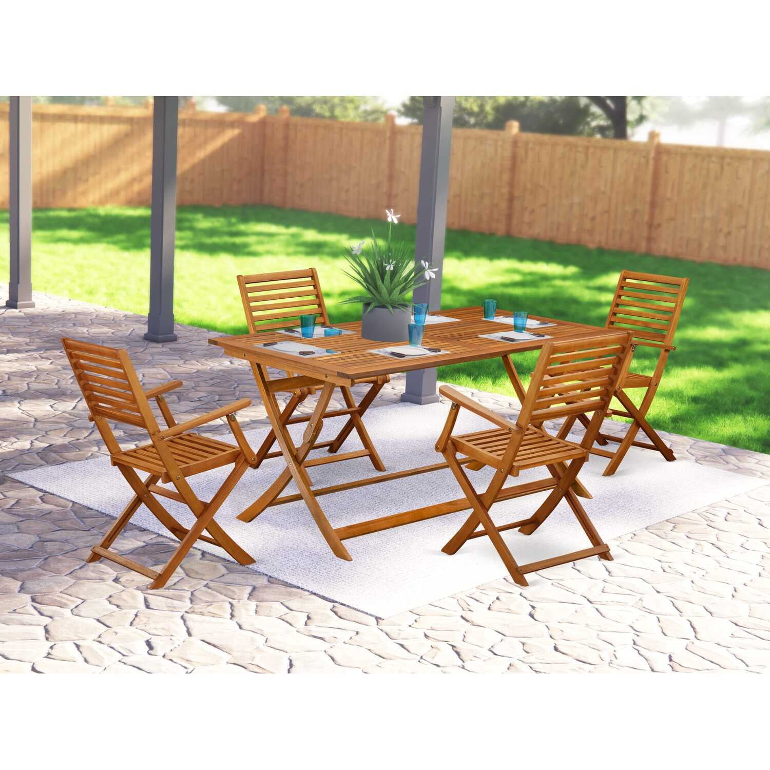 HomeStock Southwestern Sensibilities Patio Garden Table Set Includes a ...