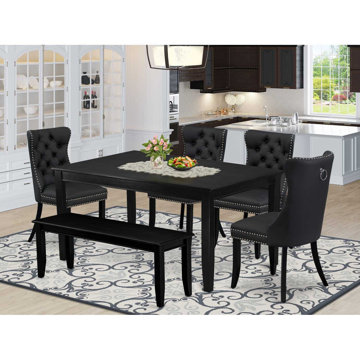HomeStock Southwestern Style 6 Piece Dining Table Set Contains A ...