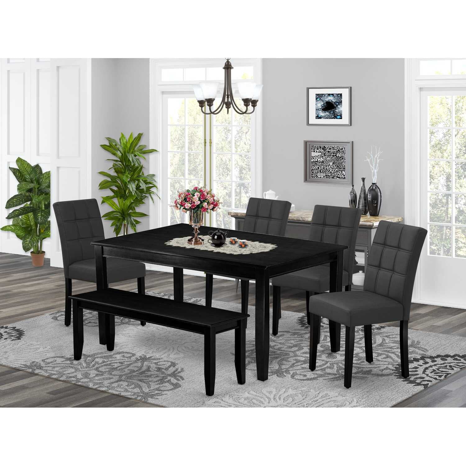 HomeStock Southwestern Style 6 Piece Dining Table Set Includes A ...