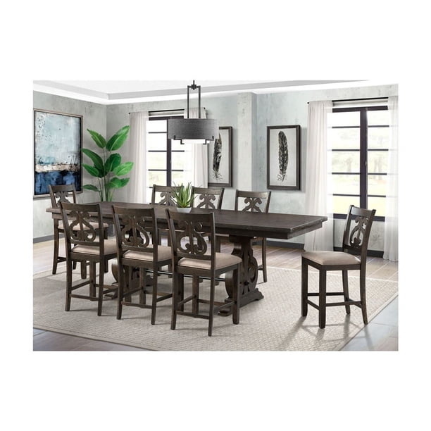 HomeStock Southwestern Style Counter Height Dining Set with Table and ...