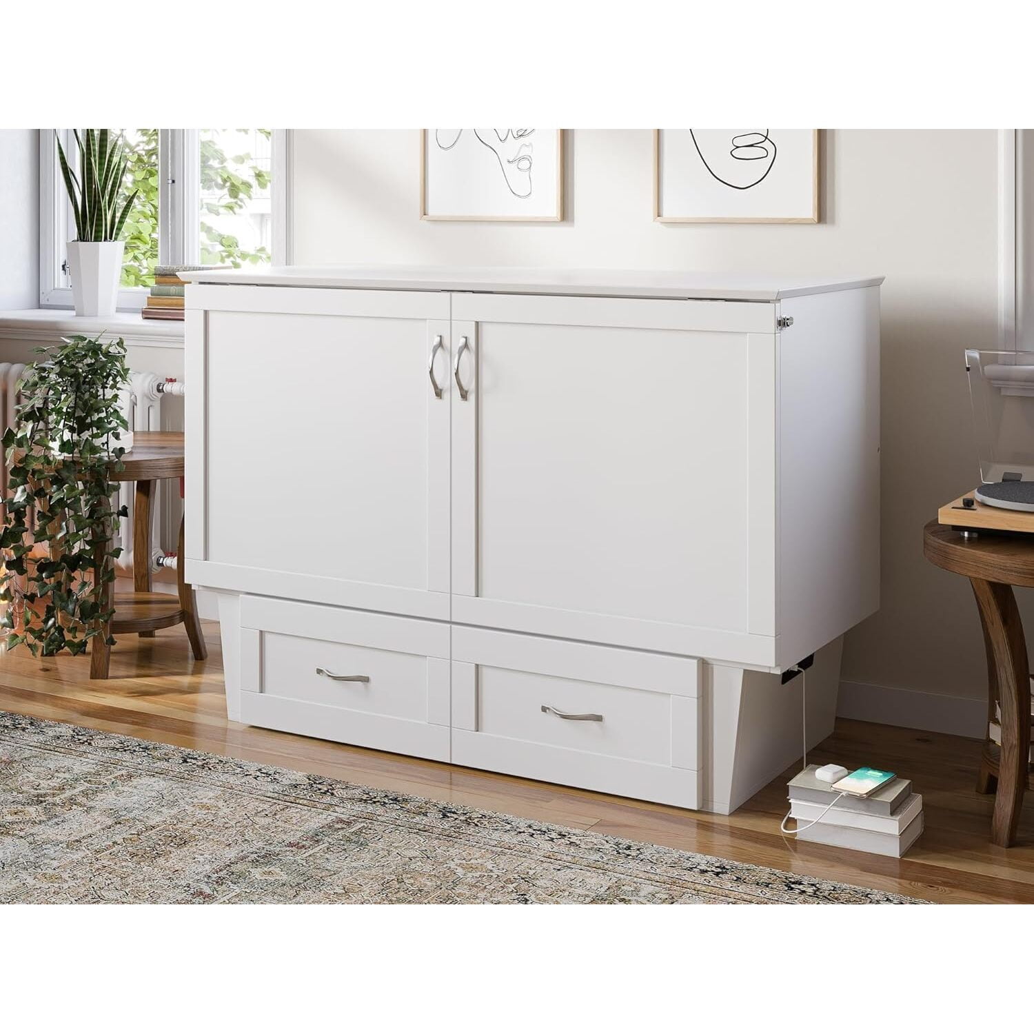 HomeStock Southwestern Style Monroe Murphy Bed Chest With 6 Inch Memory ...
