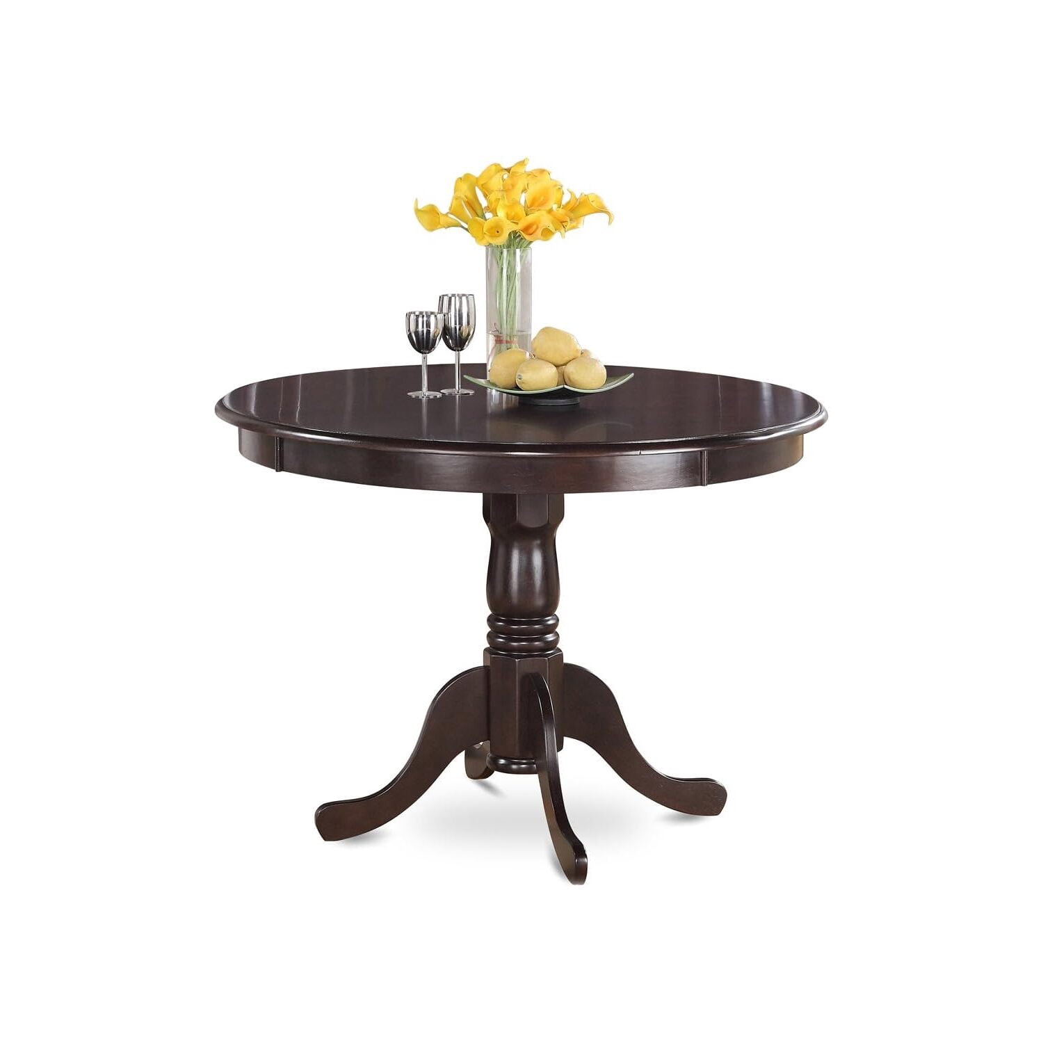HomeStock Suburban Soiree Table 42" Diameter Round Table -Cappuccino ...