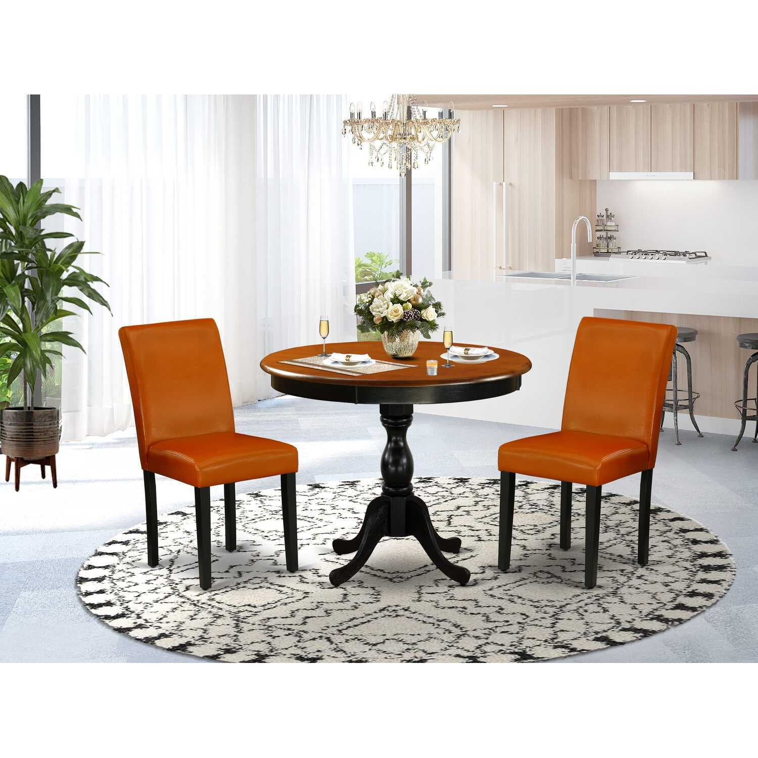 HomeStock Suburban Sophistication Dining Room Set with a Round Dining ...