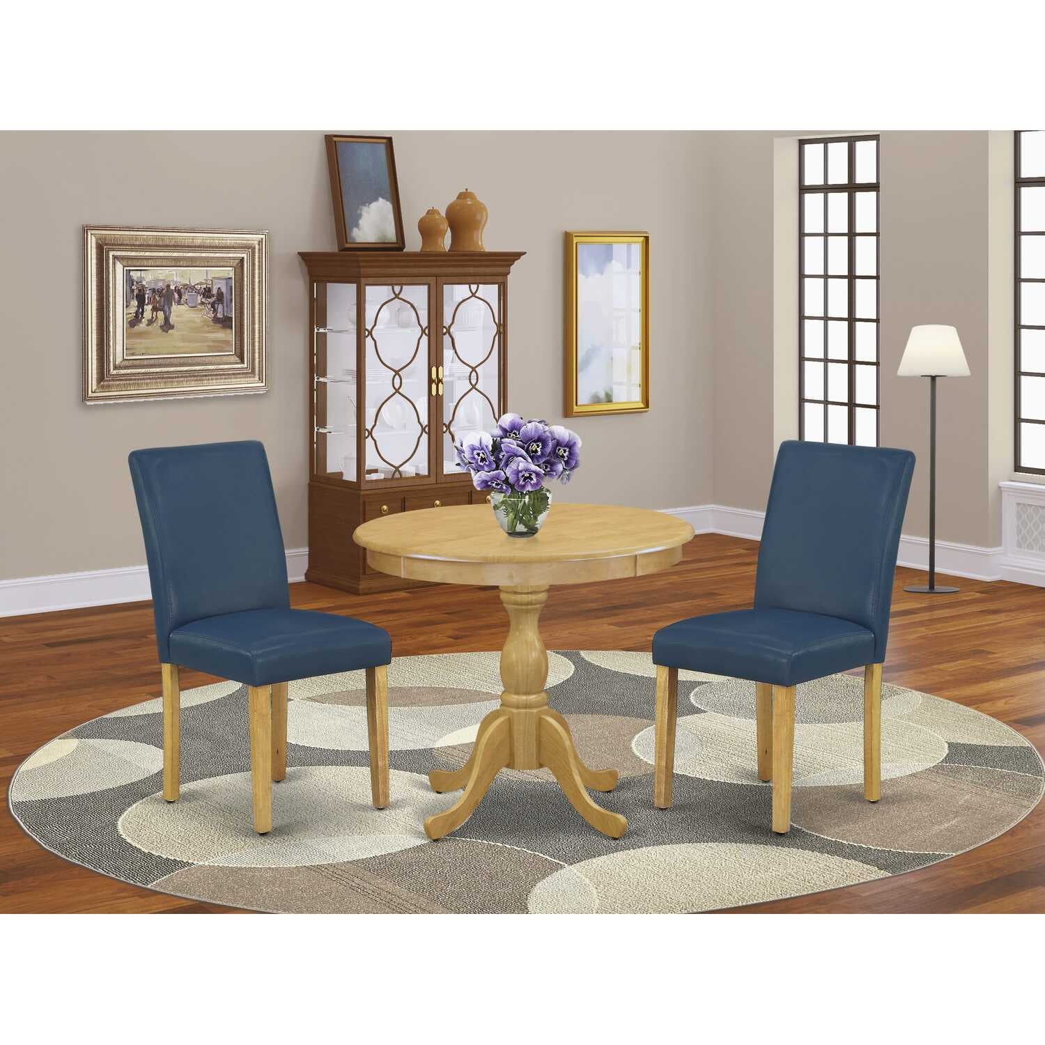 HomeStock Suburban Sophistication Dining Room Set Includes a Round ...