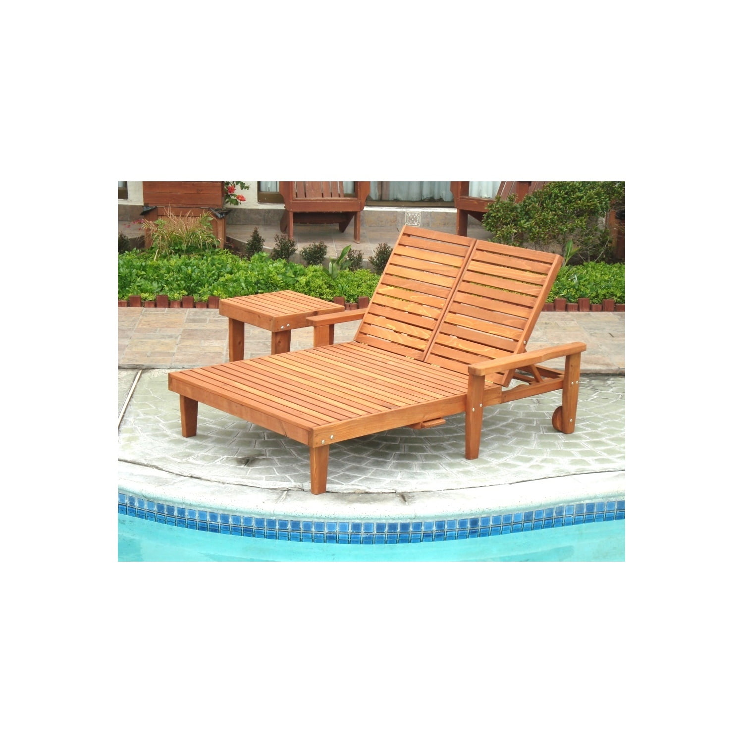 Outdoor Chaise Lounge Double - Patio Lounge Furniture for Deck, Pool ...