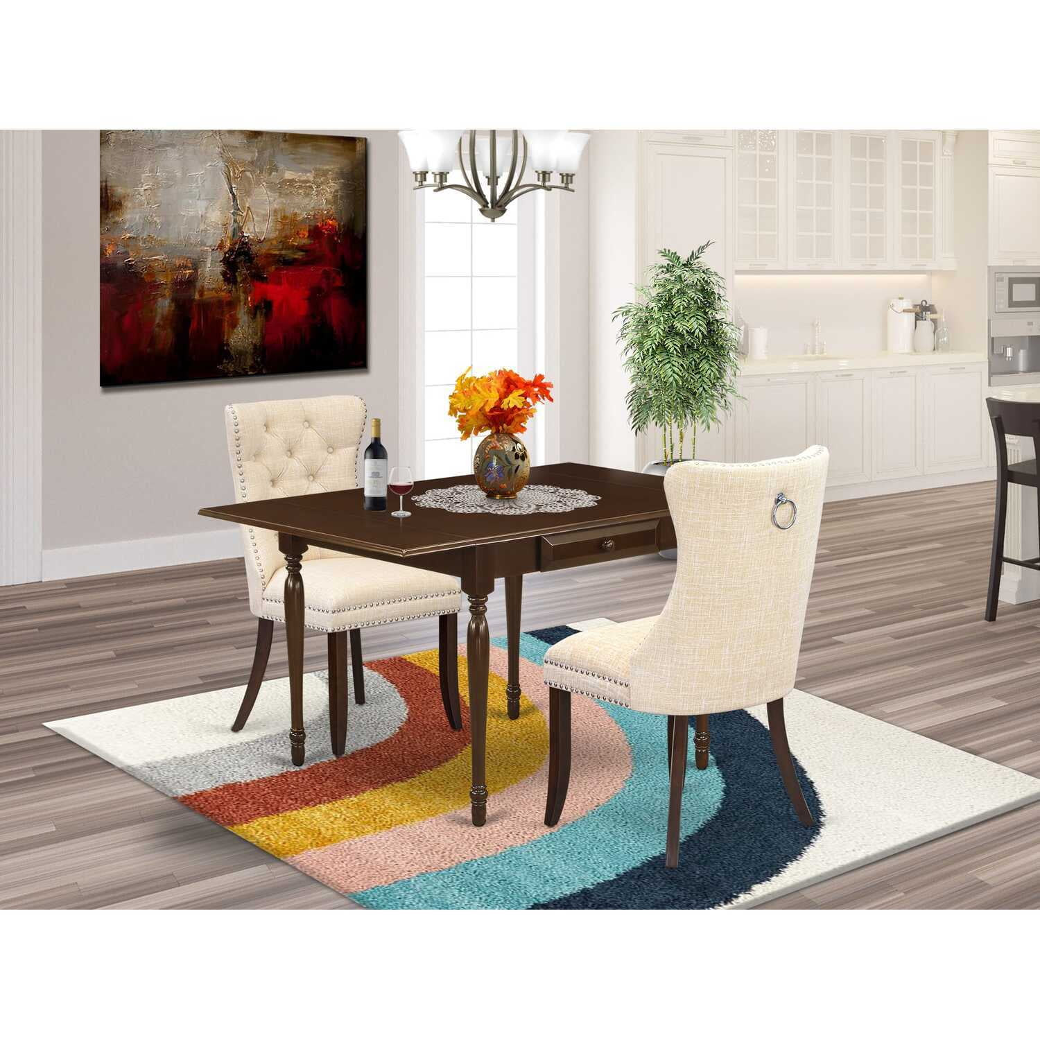 HomeStock Timeless Trends Compact Dining Table Set Consists of a ...
