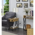 Flip Top End Table with USB Charging Station & Shelf - Modern Side ...