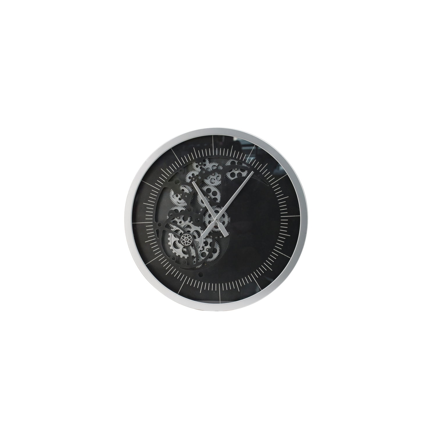 HomeStock Treats Framed Gear Wall Clock with Unnumbered Marker Lines ...