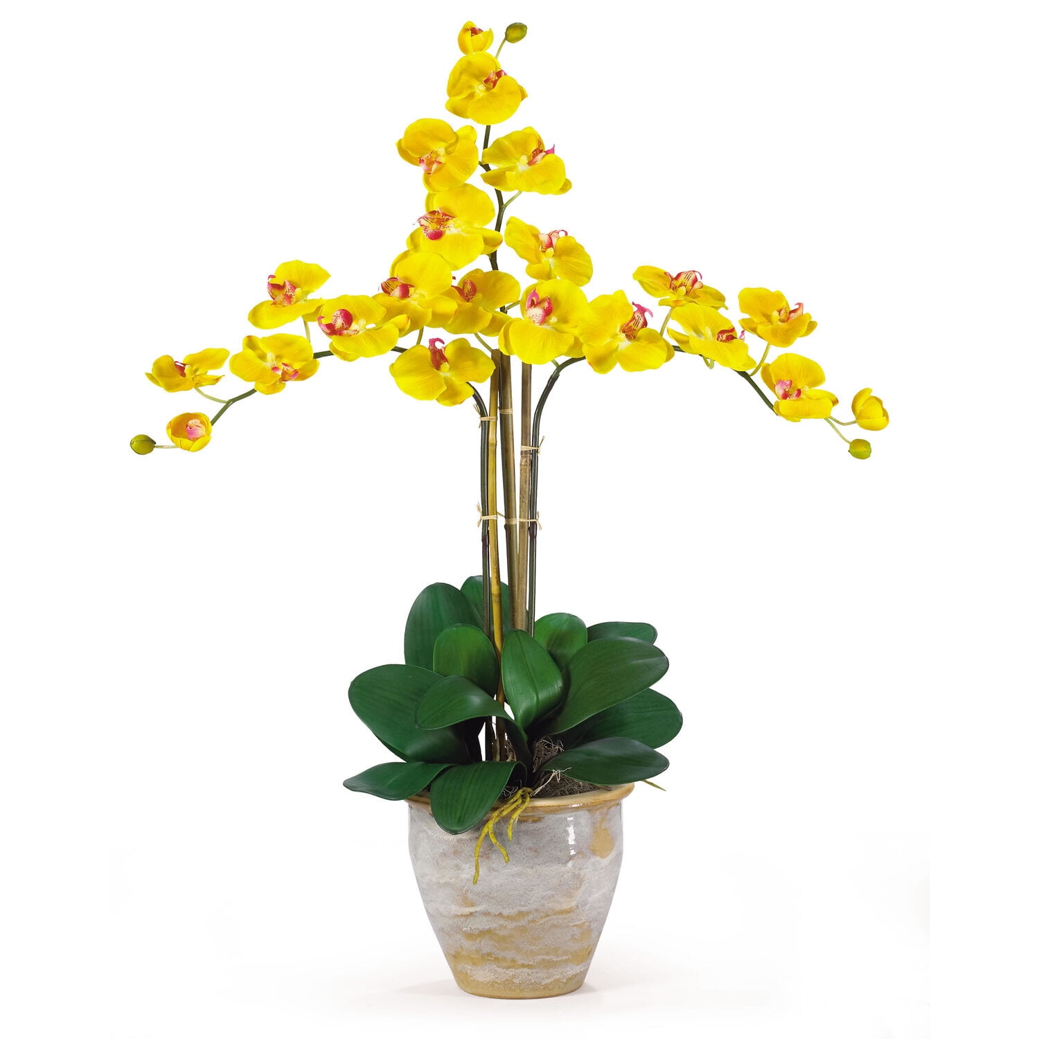 HomeStock Triple Art Nouveau Allure Silk Orchid Flower Arrangement - Walmart.com