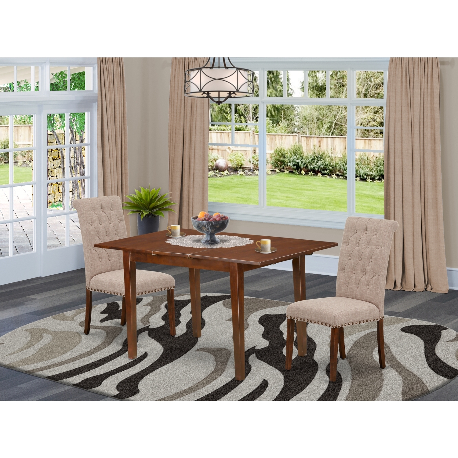 HomeStock Tuscan Temptations 3Pc Dinette Set Includes A Rectangular ...