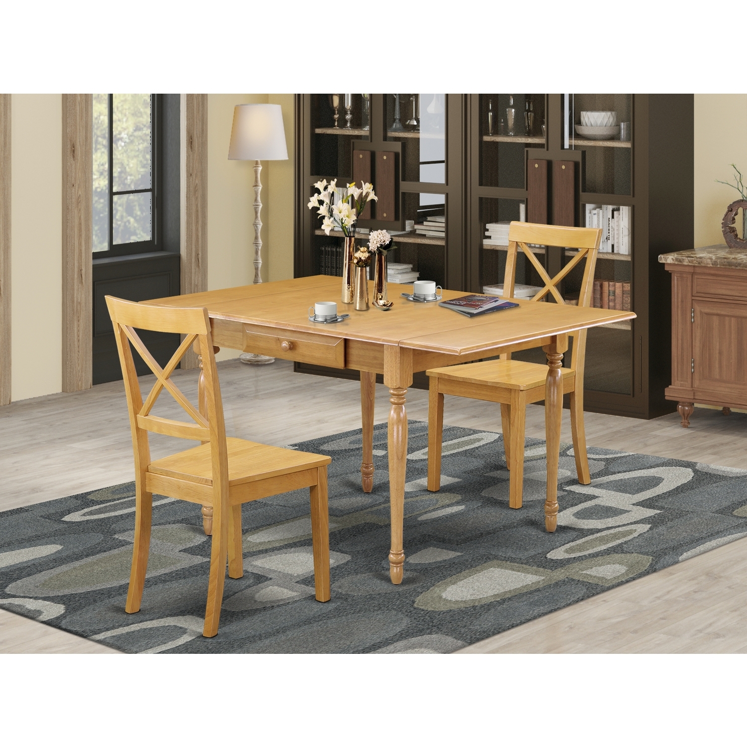 HomeStock Tuscan Temptations 3Pc Dinette Sets For Small Spaces Includes ...