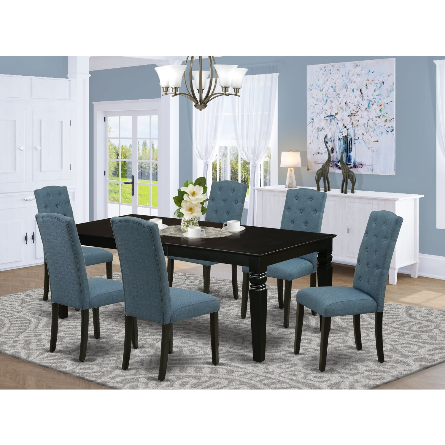 HomeStock Tuscan Temptations 7Pc Dinette Set Includes A Rectangular ...