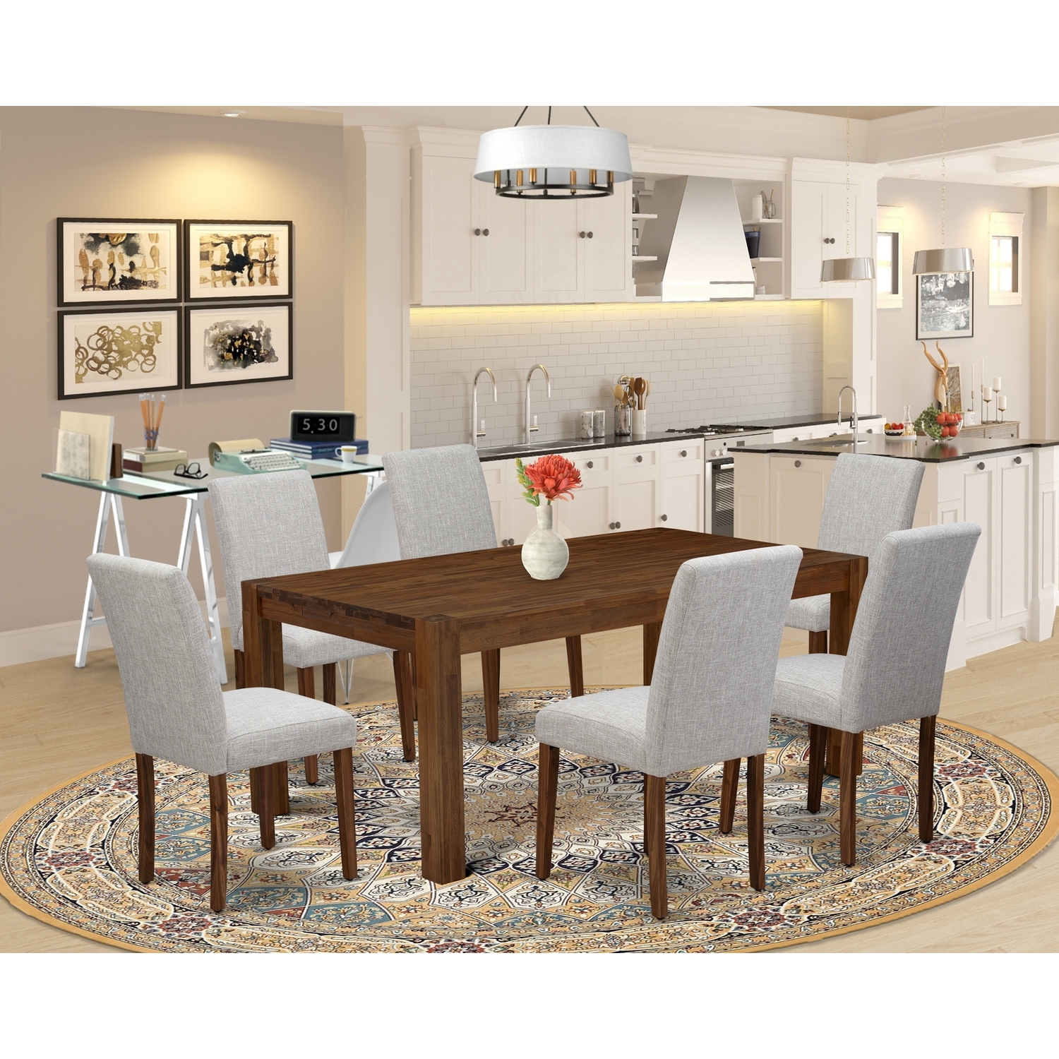 HomeStock Tuscan Temptations 7Pc Dining Table Set Consists Of A Dining ...