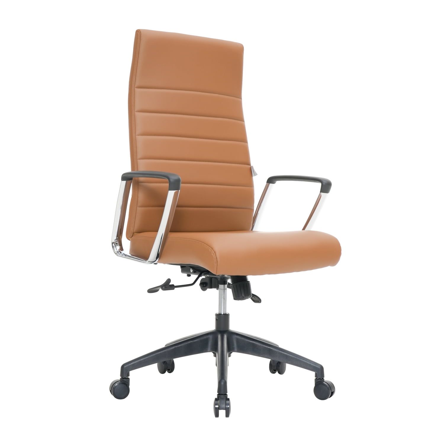 Leather Office Chair - High-Back Ergonomic Desk Chair with Adjustable ...