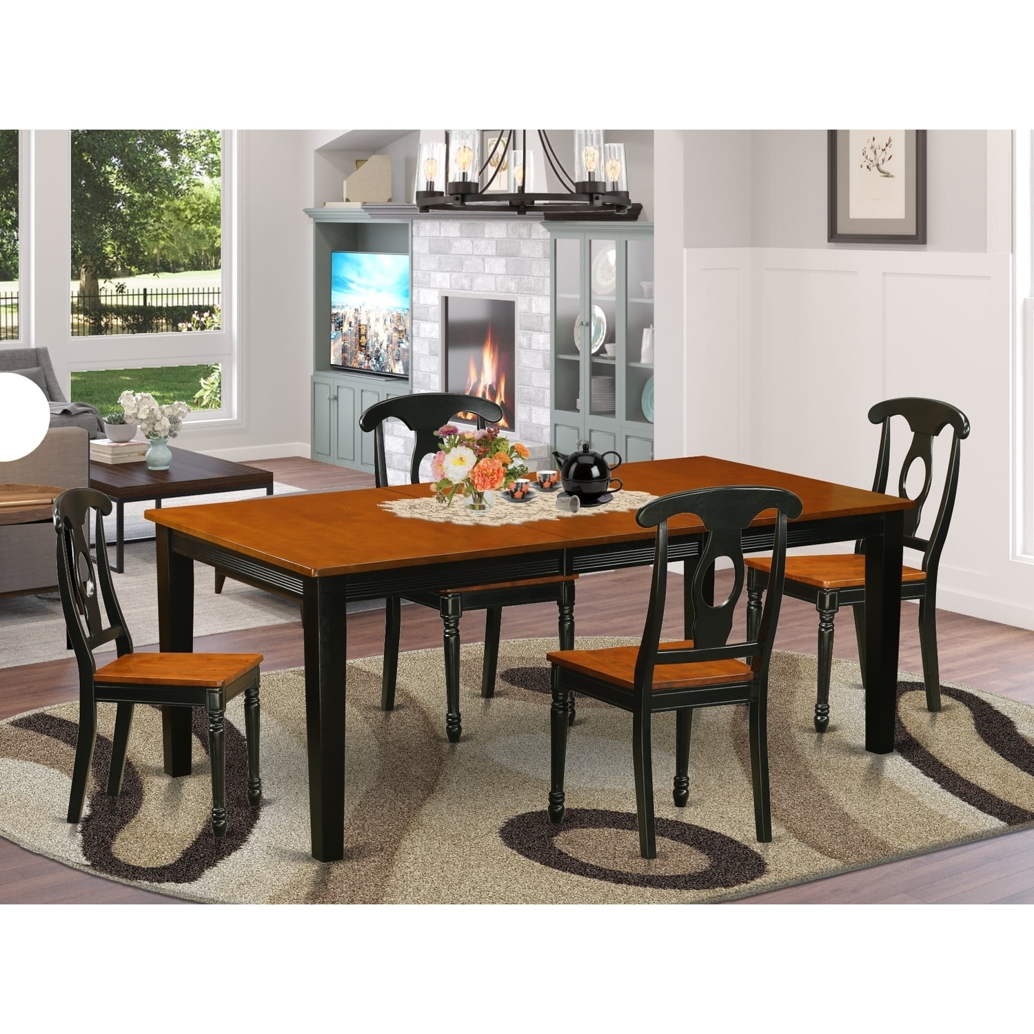 Tuscan Style Dining Set - Kitchen Table with Chairs - Wood Dining Room ...