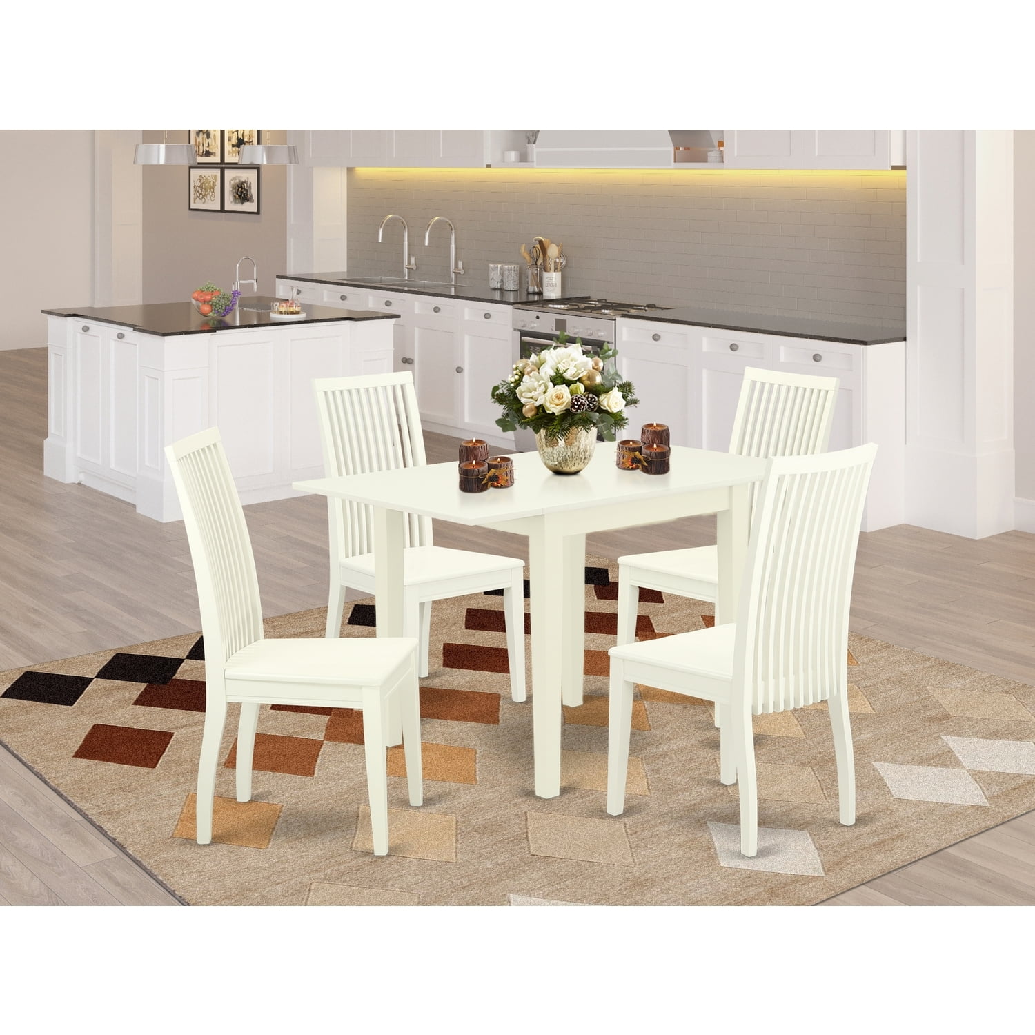 HomeStock Urban Upmarket 5Pc Dining Set Includes A Rectangular Table ...