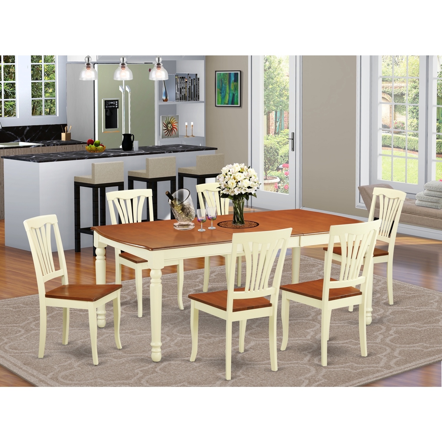 HomeStock Urban Upmarket Table Set - Kitchen Table And Dining Chairs ...