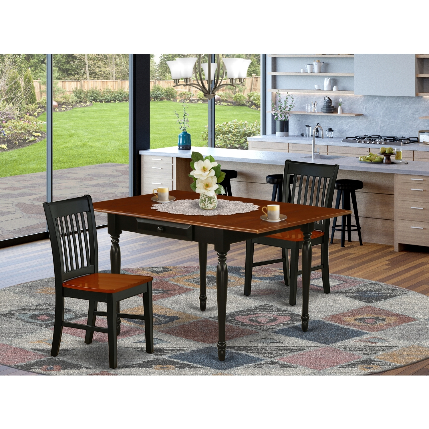 HomeStock Victorian Vibes 3 Pieces Kitchen Table Set - Strong Two 9 ...
