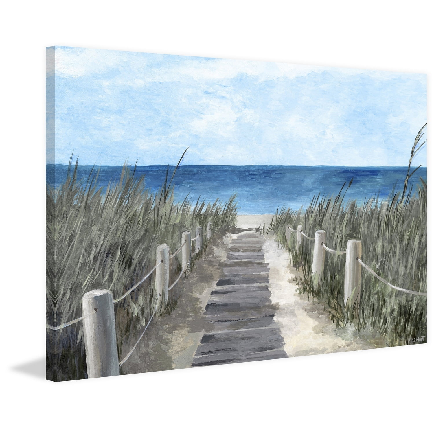 HomeStock Victorian Virtue Beach Wood Path Painting Print On Wrapped ...