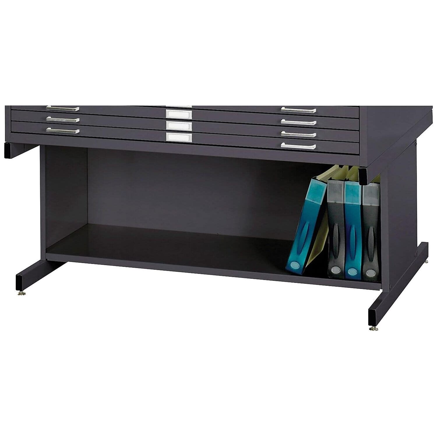 HomeStock Victorian Virtue Flat File High Base, Steel, Black - 35.75"D ...
