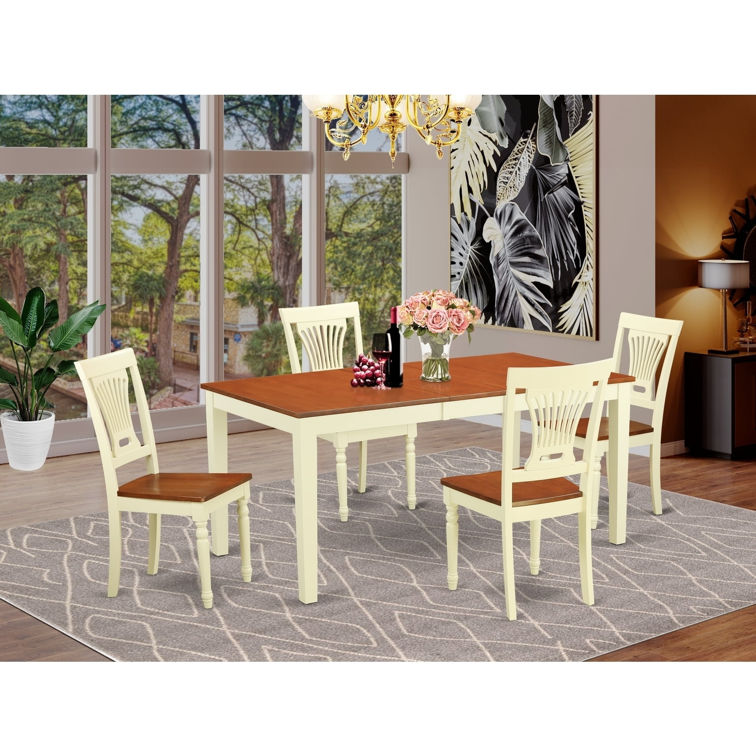 Victorian Dining Chair Set - 5 Piece Home & Kitchen Table Set - Walmart.com