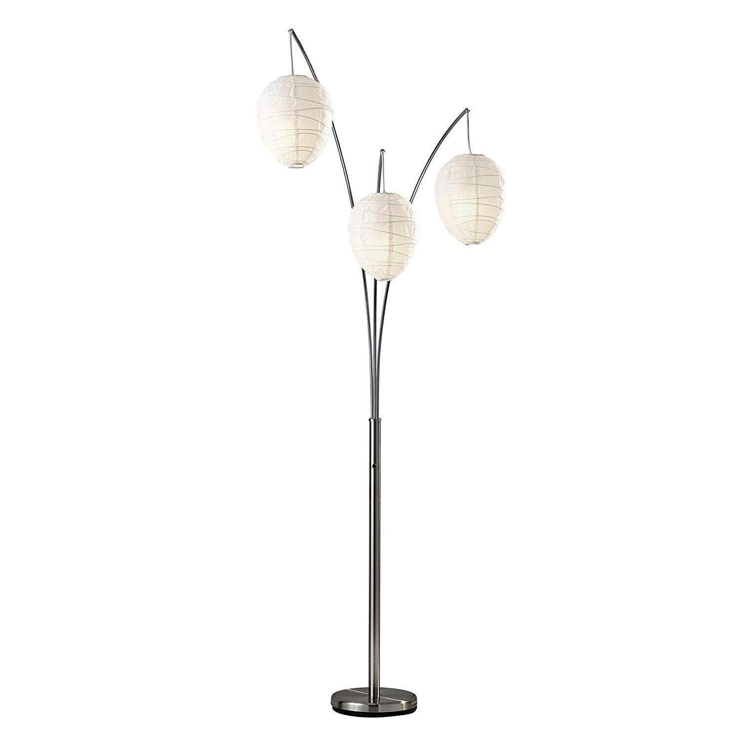 HomeStock Vintage Variety Arc Lamp, 82" H x 46" D - White Beehive Paper ...