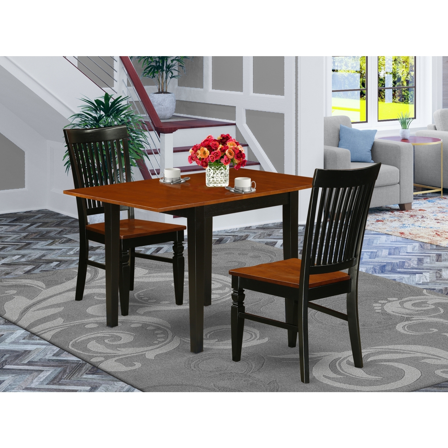 HomeStock Vintage Vogue 3Pc Kitchen Table Set Offers A Dining Room ...