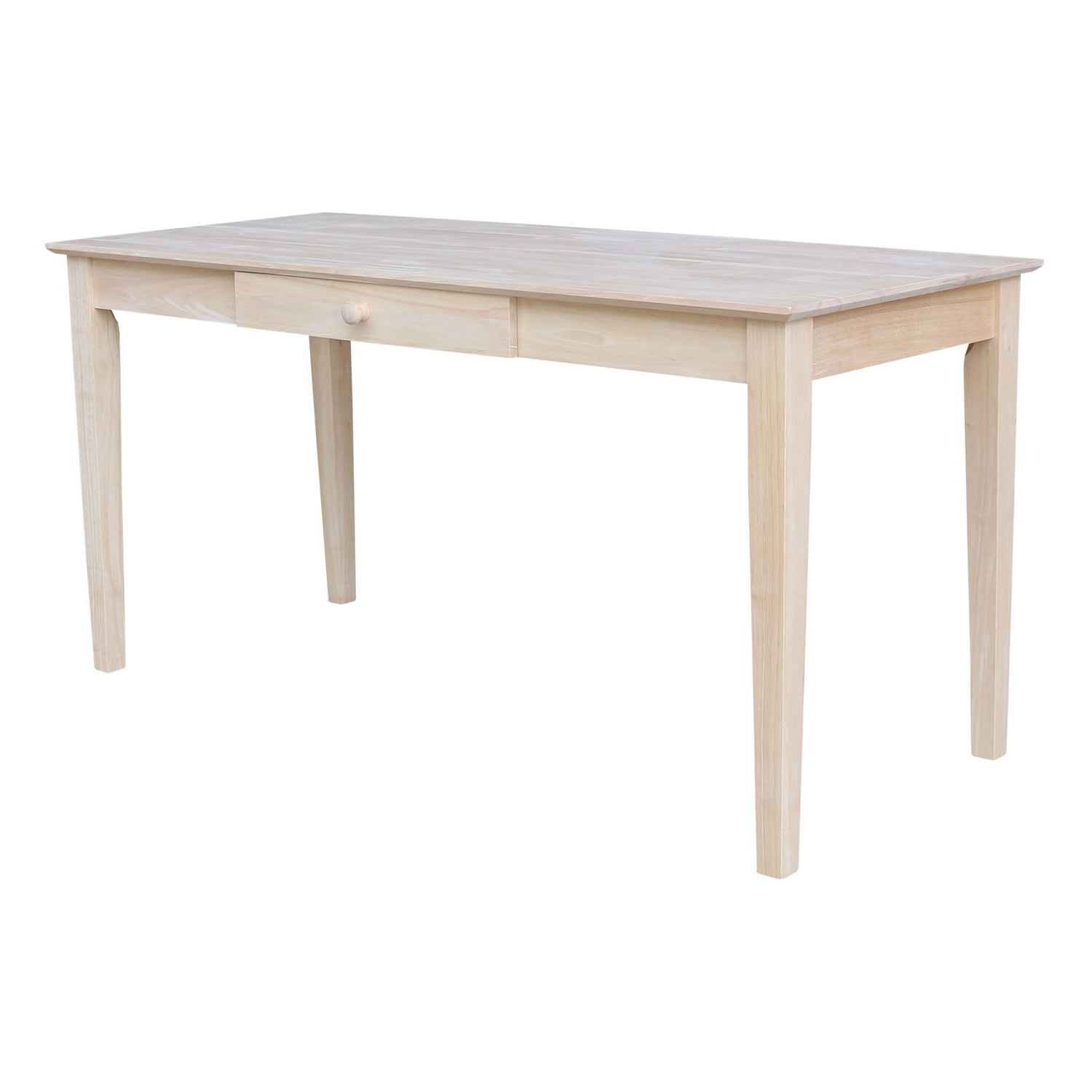 HomeStock Writing Desk with Drawer, Traditional Solid Parawood ...
