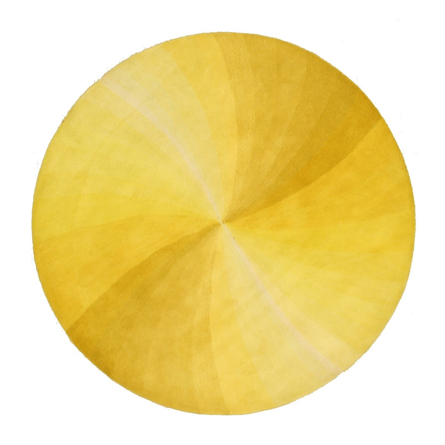HomeStock Yellow Hand-Tufted Wool Country Cottage Swirl Rug, 8' Round ...