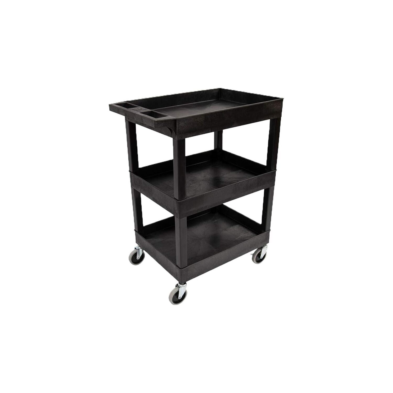 HomeStock Zen Zone 24" x 18" Plastic Utility Tub Cart - Three Shelf ...