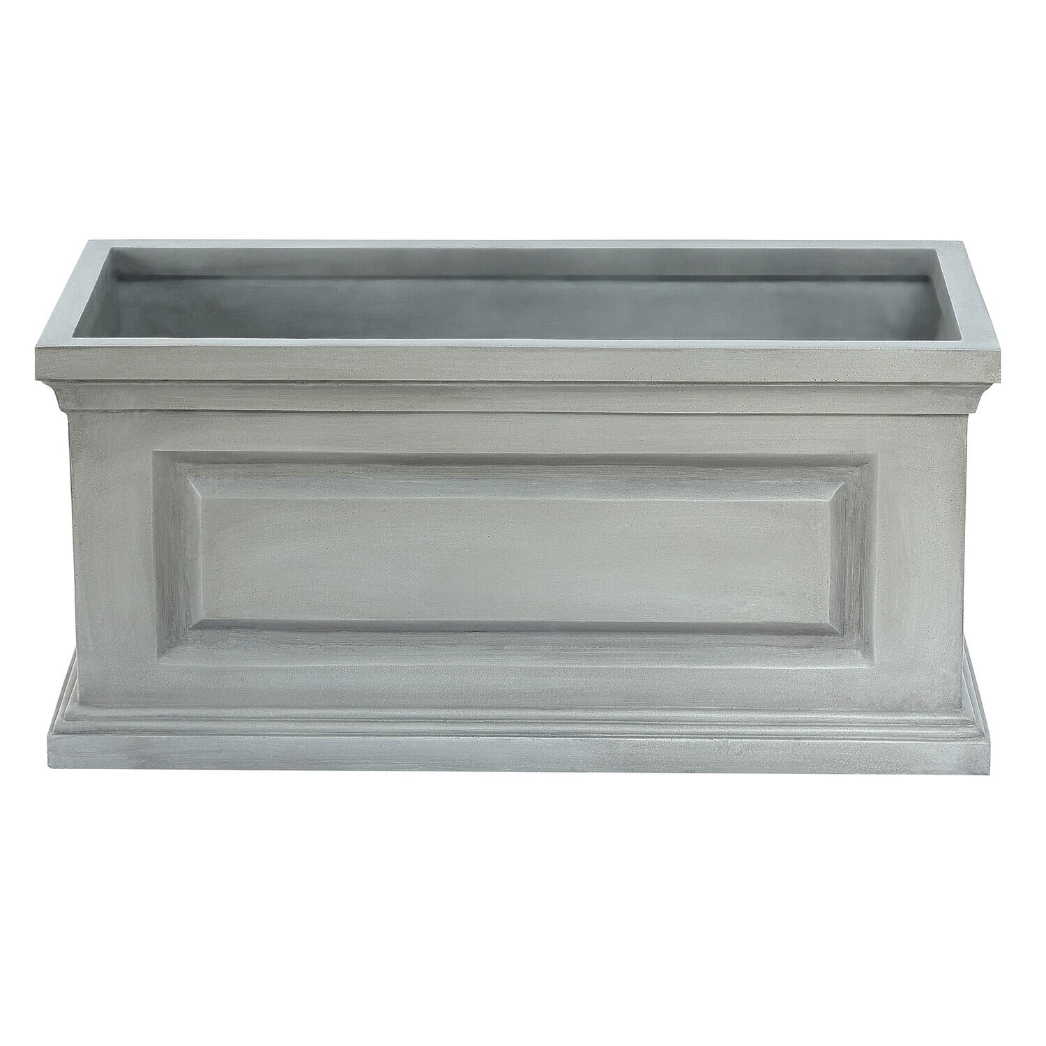 HomeStock Zen Zone Gray Rectangular Mgo Box Planter - Walmart.com