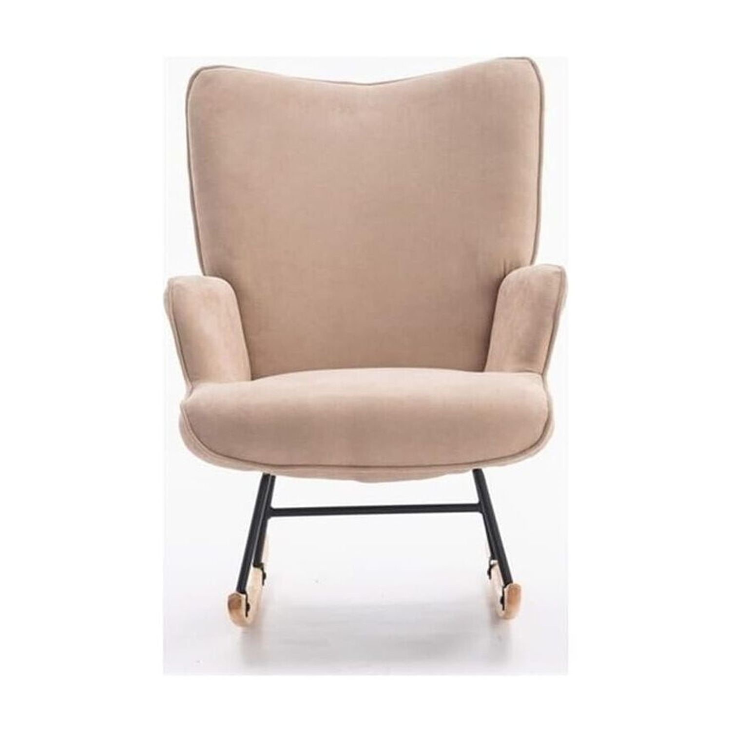 HomeStock Zen Zone Modern Style Rocking Chair-Fabric Accent Chair-Color ...