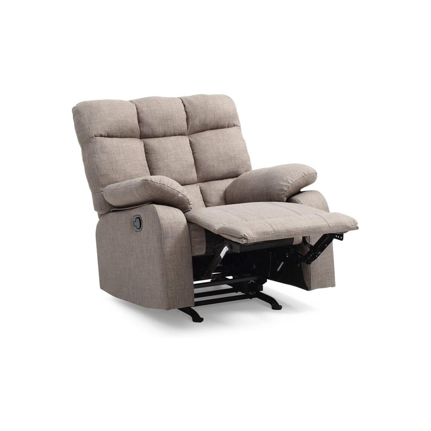 HomeStock Sophisticated Simplicity Padded and Tufted Rocker Recliner ...