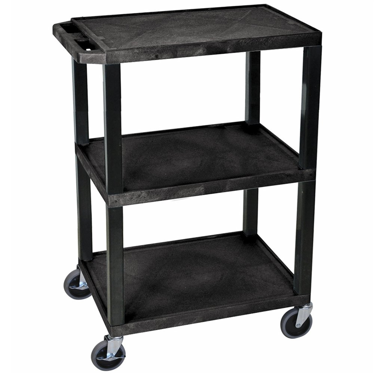 HomeStock Zen Zone Tuffy Utility Cart With Three Shelves and Casters ...