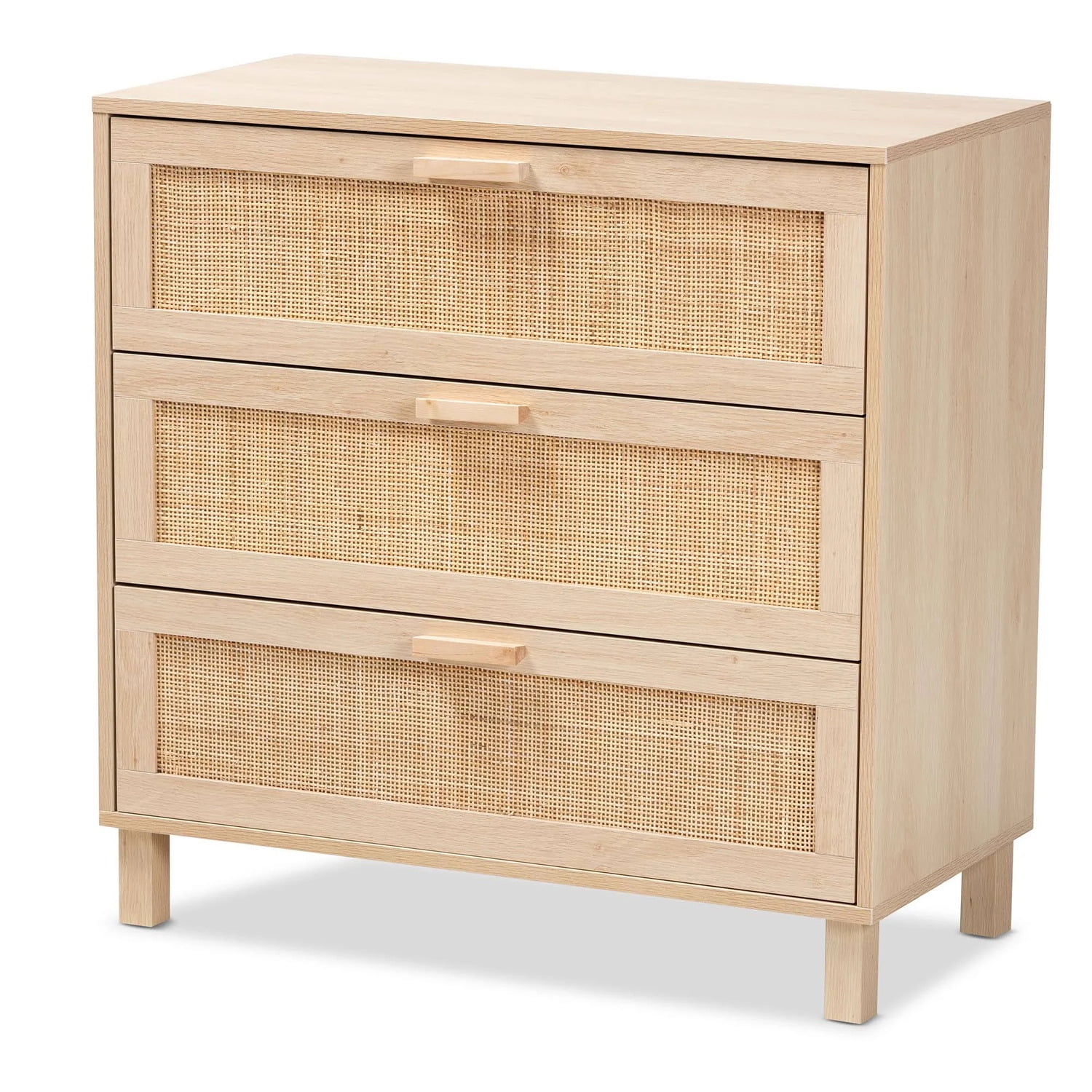 HomeStockmeless Tradition Mid-Century Modern Light Brown Finished Wood ...