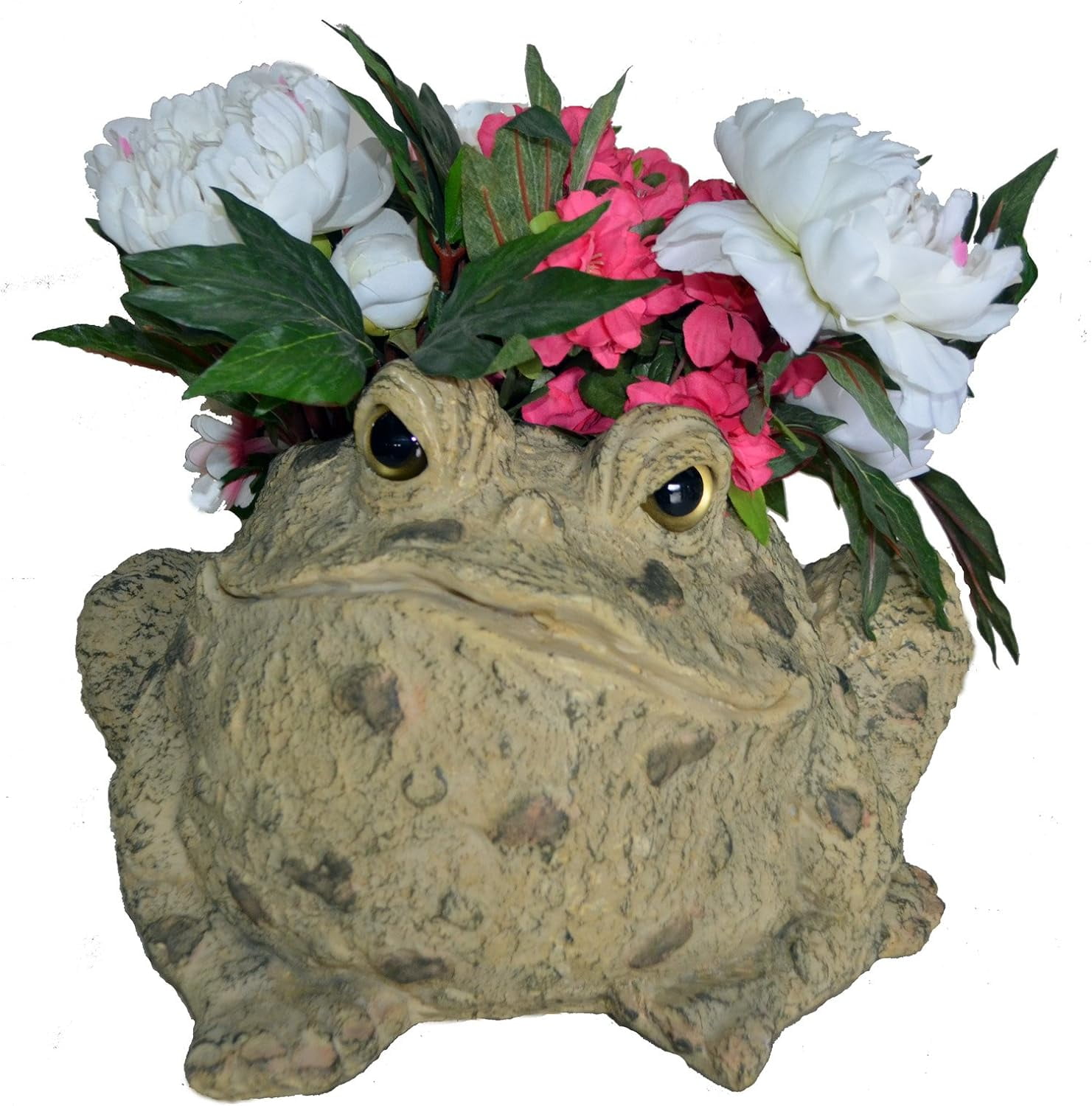 HomeStyles Extra Large Toad Planter 10.5" H Holds 6" W Pot, Natural ...