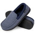 HomeTop Men's Lightweight Memory Foam Moccasin Slippers with Breathable ...