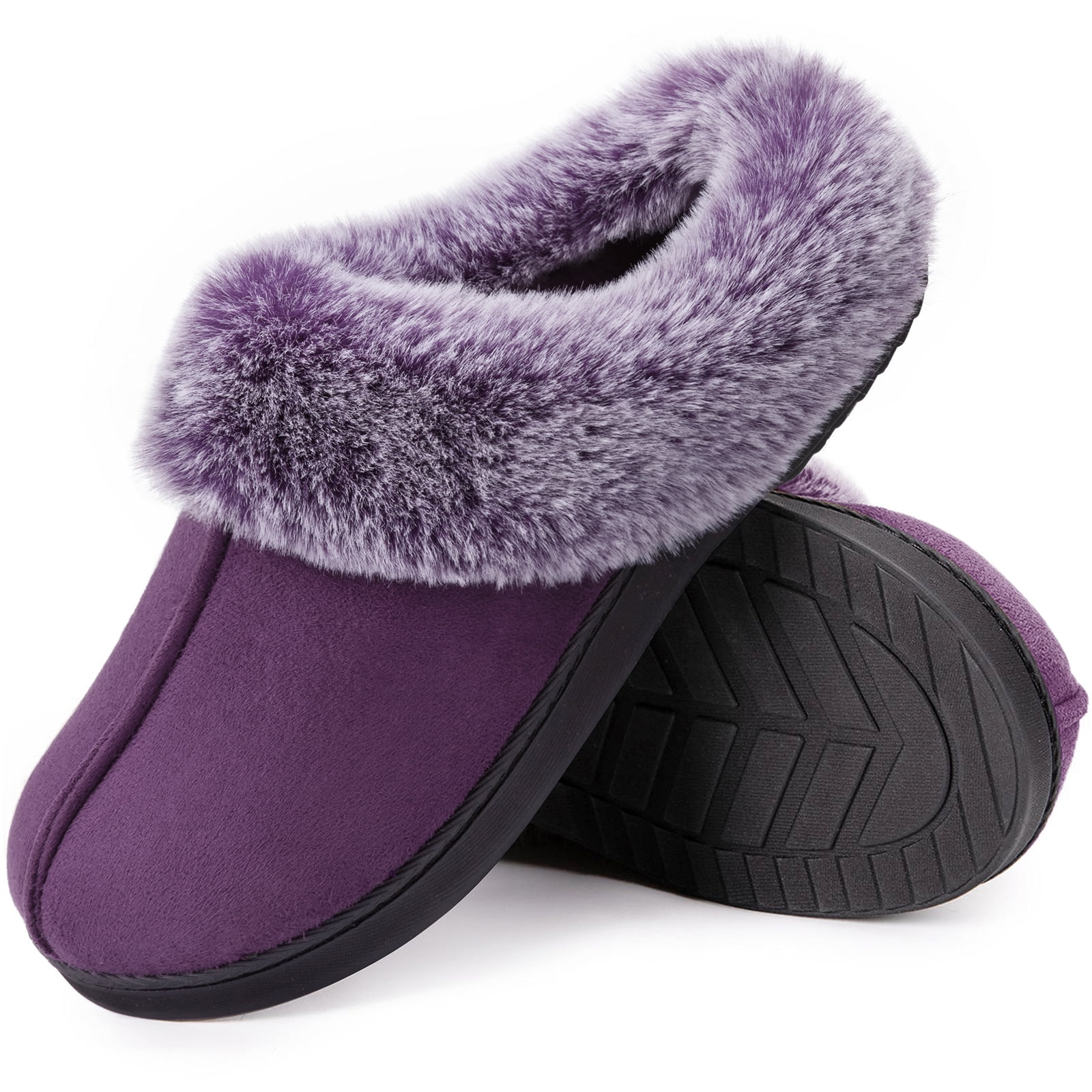 HomeTop Women's Cozy Memory Foam Slippers: Microsuede, Washable ...