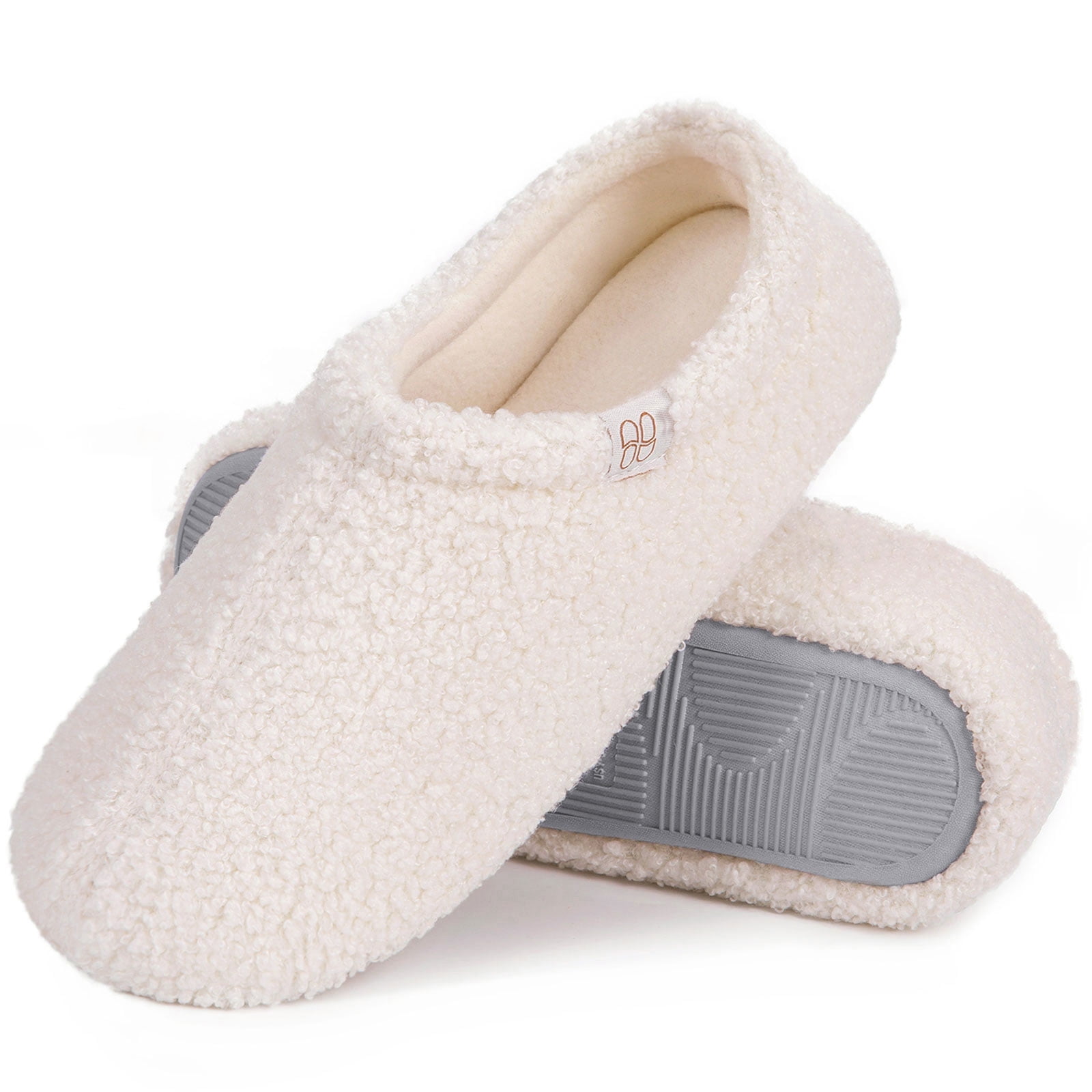 HomeTop Women's Cozy Memory Foam Loafer Slippers, Ergonomic Indoor ...