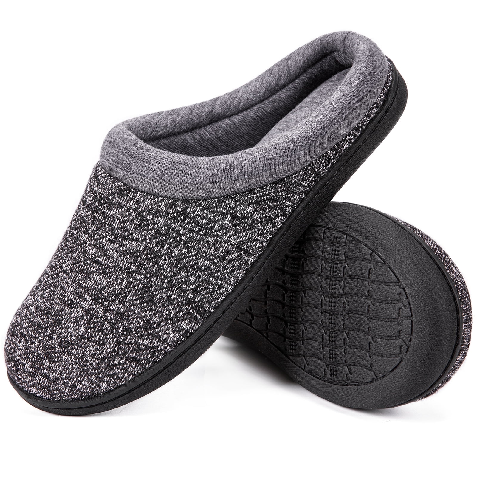 HomeTop Women's Knit Memory Foam Slippers Warm Soft House Shoes with ...