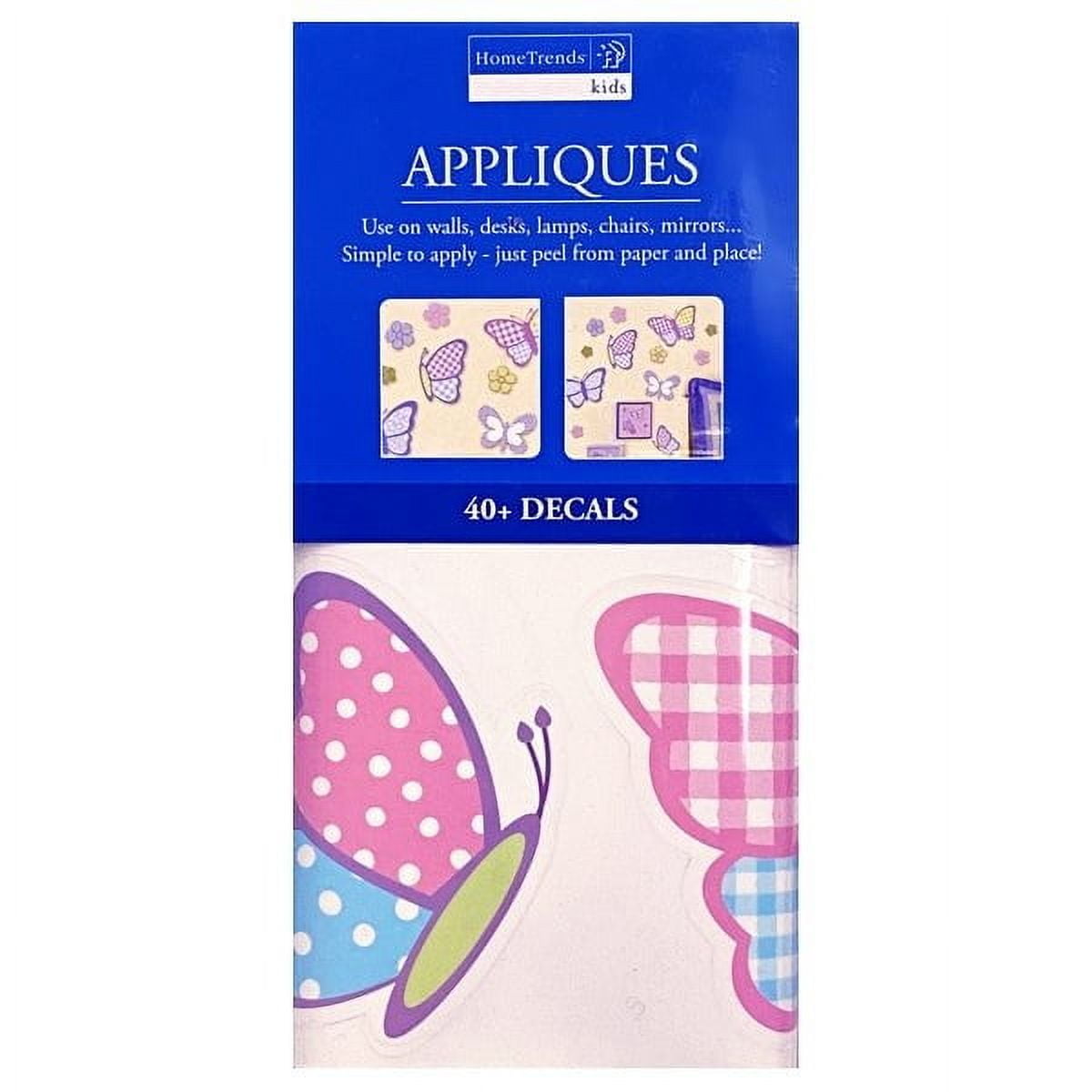 HomeTrends Butterflies and Flowers Decal Sticker Appliques (4 Sheets ...