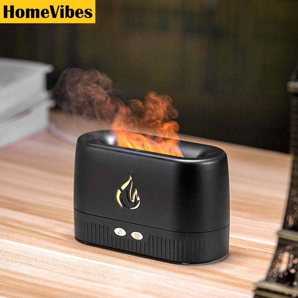 HomeVibes Flame Air Diffuser Humidifier, Portable-Noiseless Aroma ...