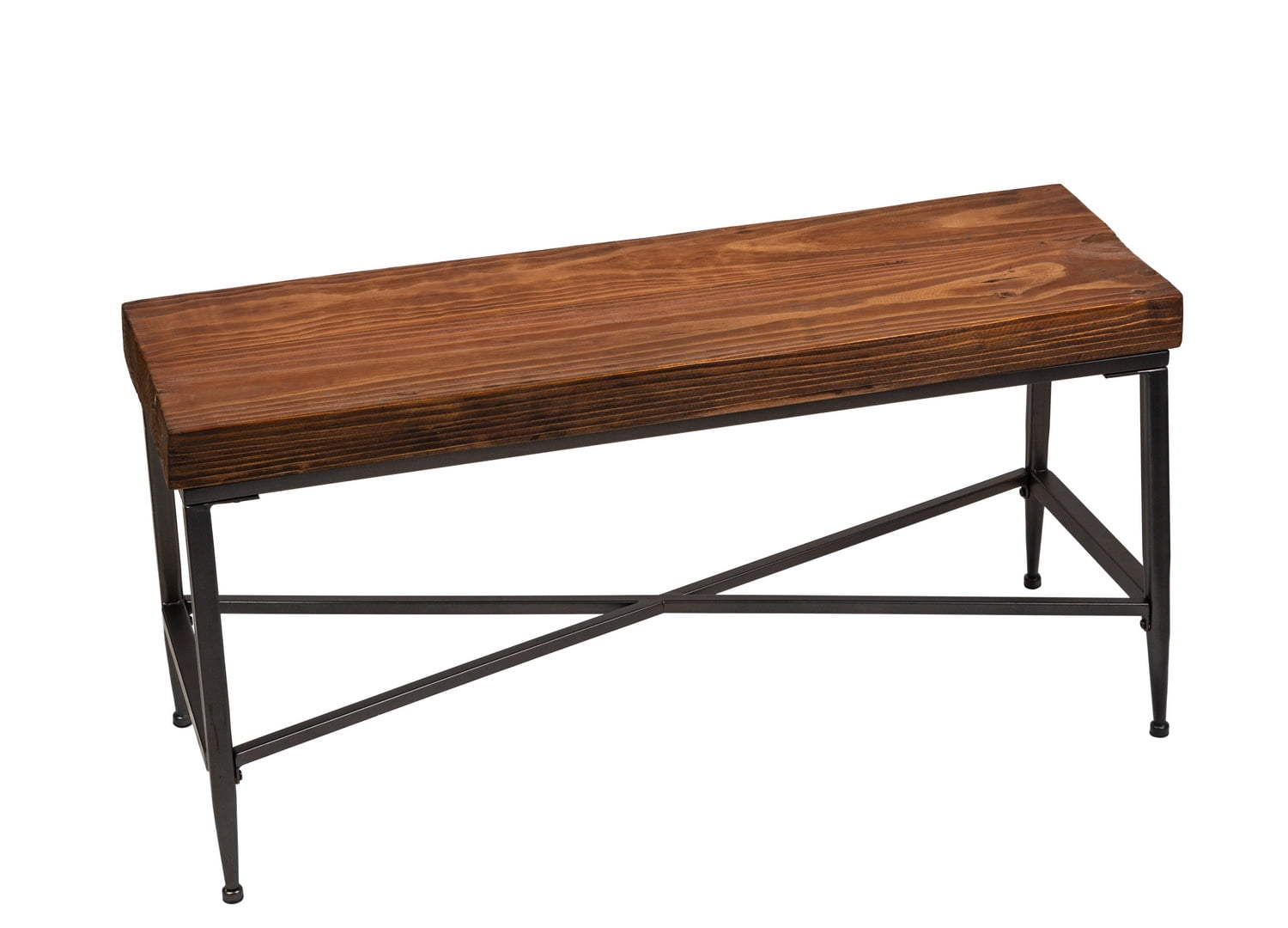 HomeView Design 40.8" Solid Wood Entryway Accent Bench, Metal Sturdy ...