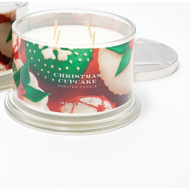 Luxury HomeWorx by Harry Slatkin Christmas Cupcake 18-oz Scented Candle ...