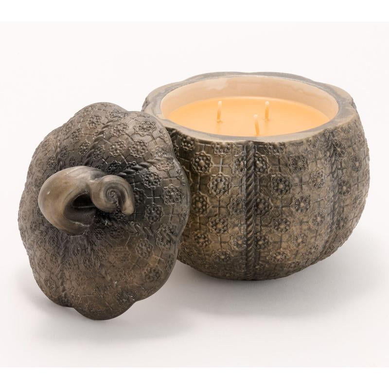 HomeWorx by Slatkin + Co. 14oz Hob Nail Pumpkin Candle- Golden Harvest ...