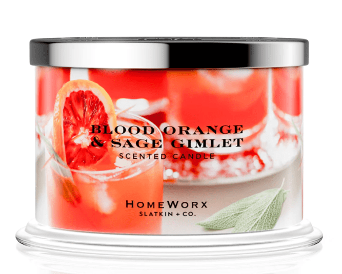 HomeWorx by Slatkin & Co Blood Orange & Sage Gimlet 4 Wick 18 oz Candle ...